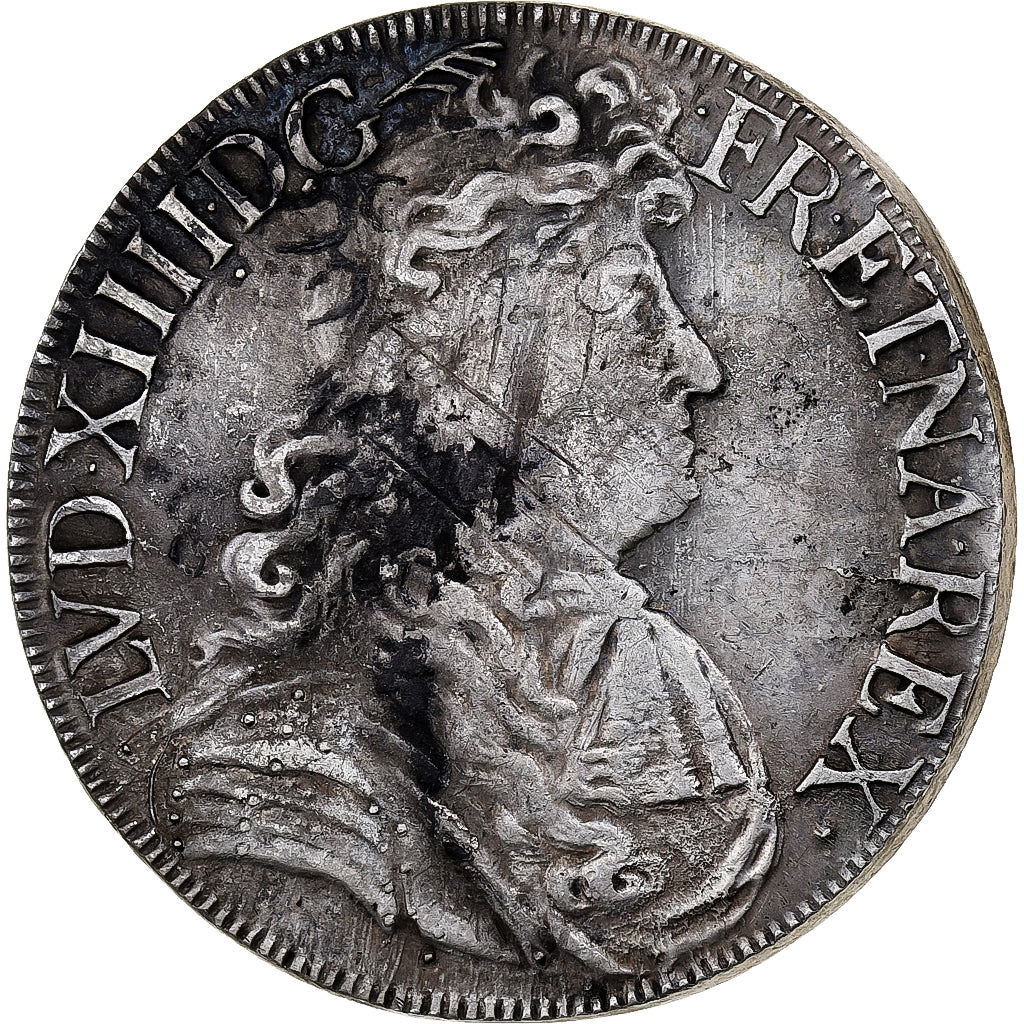 France Louis XIV Écu à la cravate 1683 Bayonne Silver VF(30-35 ...