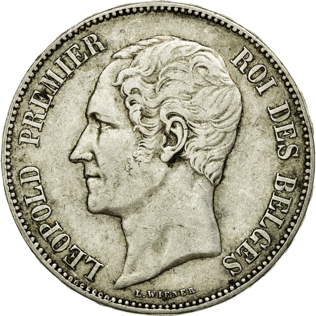 Monnaie Belgique Leopold I 5 Francs 5 Frank 1850 TTB Argent KM:17 ...