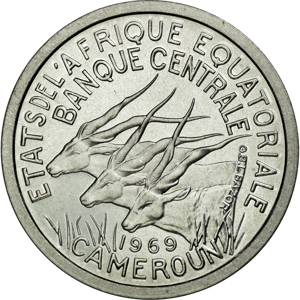 Monnaie États de l'Afrique équatoriale Franc 1969 Paris SPL Aluminium ...