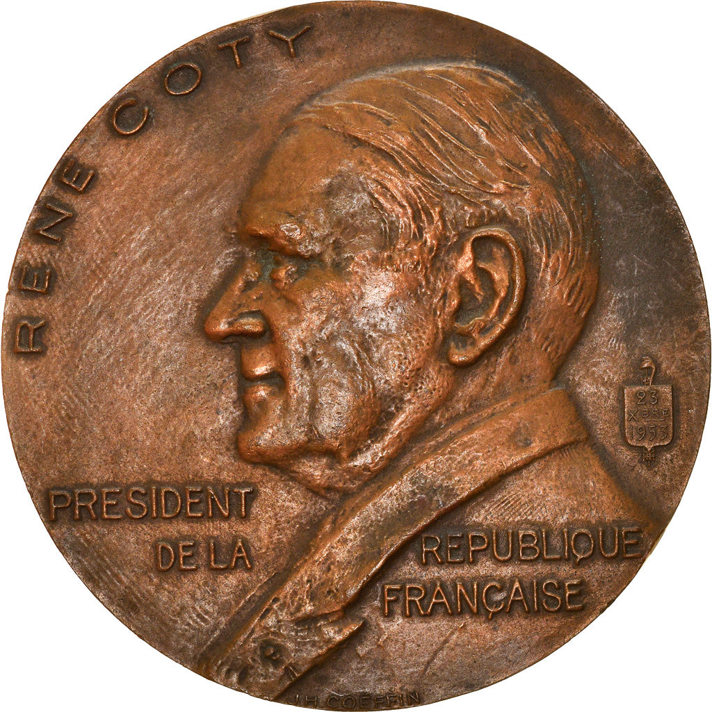 France Medal Président René Coty Union Française Politics 1959 Coeffin ...