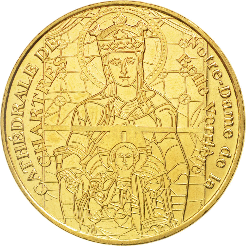 France Token Tourist Token 28/ Cathédrale de Chartres - Belle Verrière ...