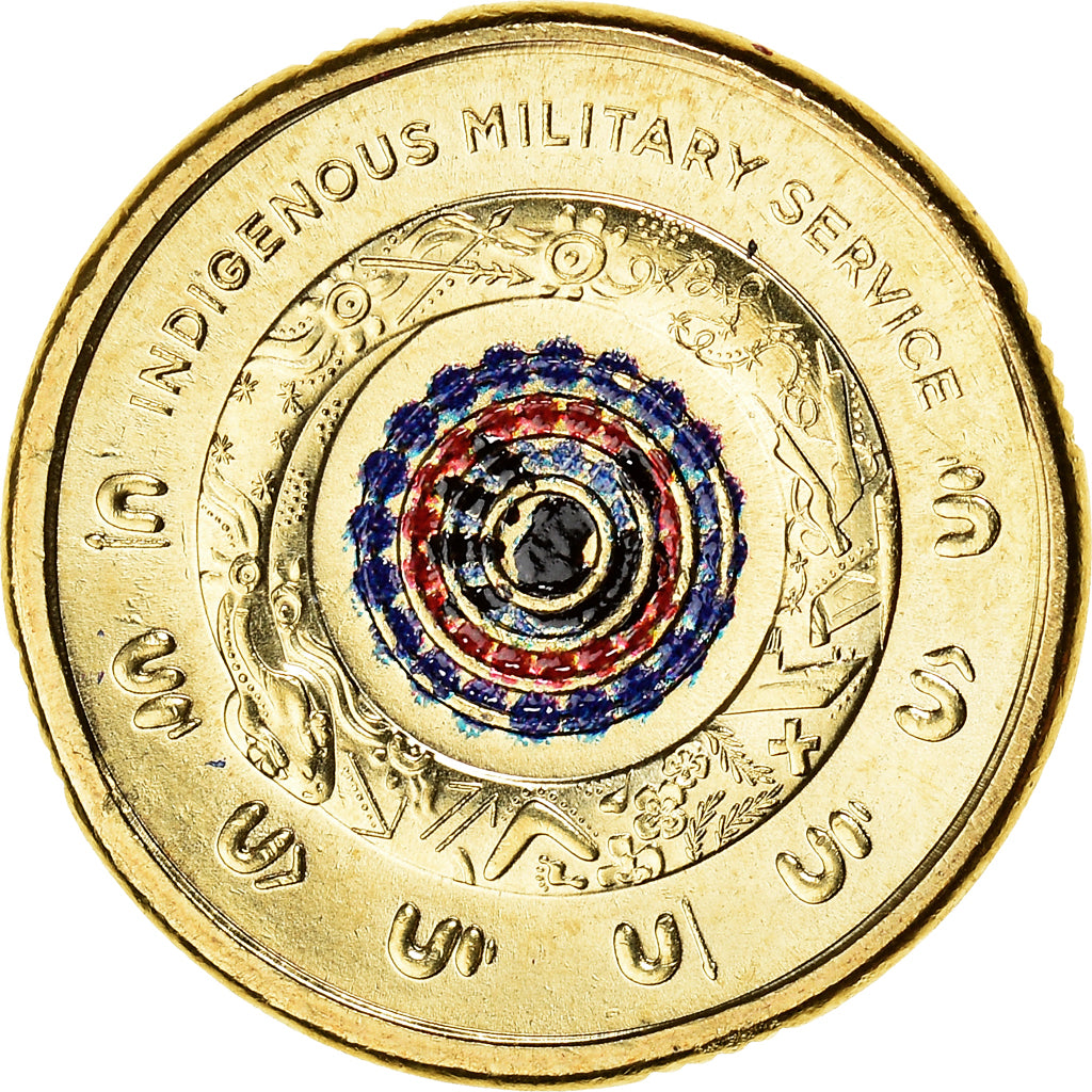 Coin Australia INDIGENOUS MILITARY SERVICE 2 Dollars 2021 Colourized ...
