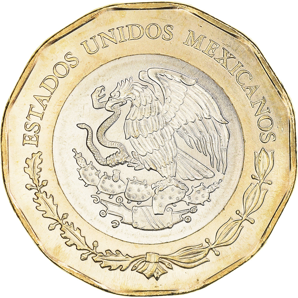 Coin Mexico Foundation of Mexico-Tenochtitlan 20 Pesos 2021 Mexico MS ...