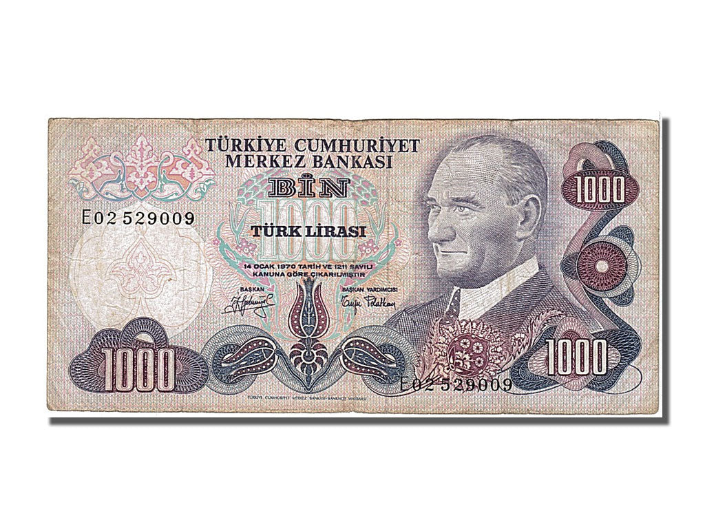 Banknote Turkey 1000 Lira 1970 EF(40-45) – Numiscorner.com