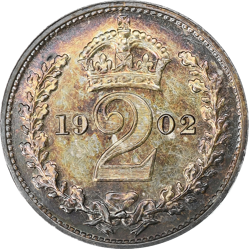 Great Britain Edward VII 2 Pence 1902 Silver MS(65-70) KM:796 ...