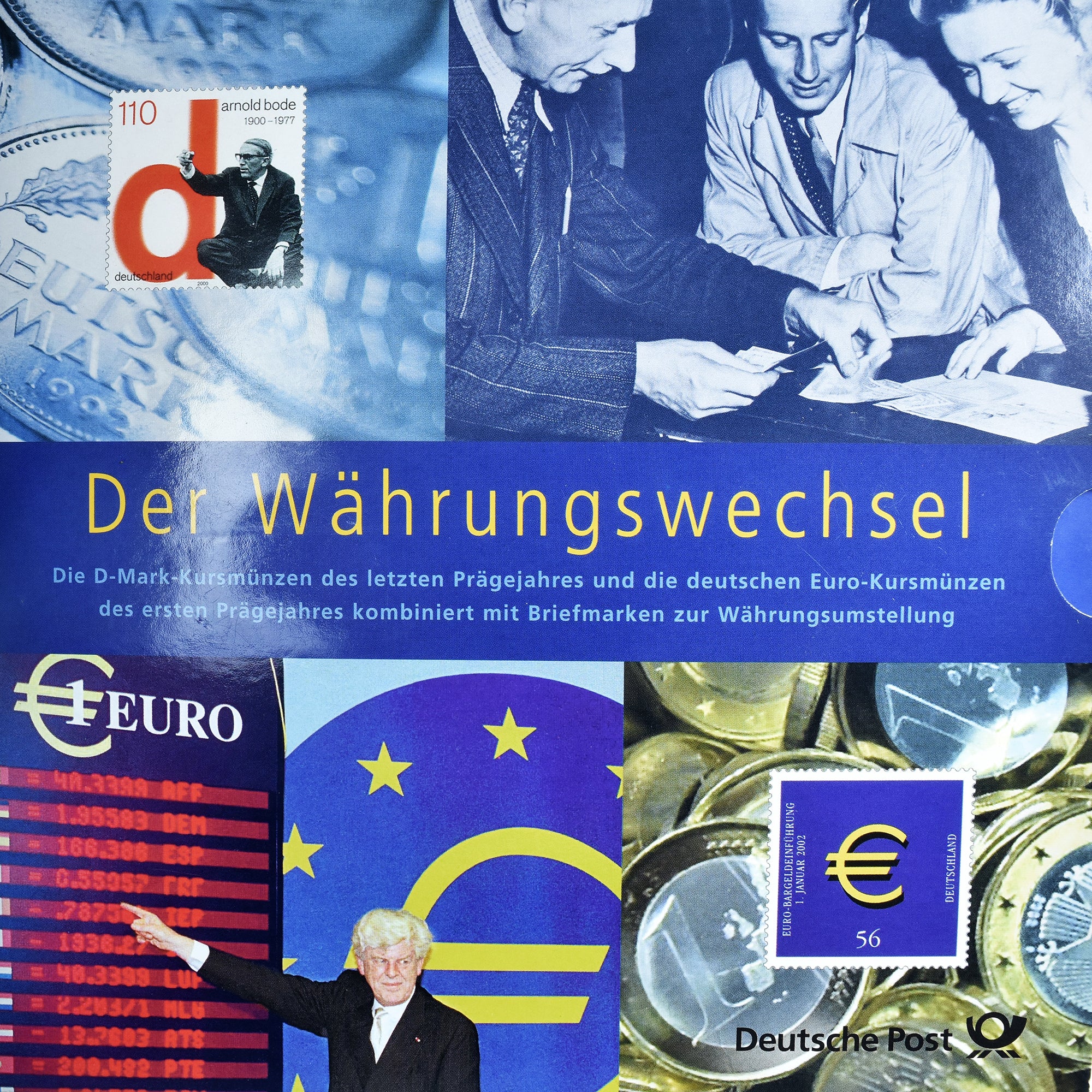 Germany Euro-Set Deutsche Post - Der Währungswechsel DM + Euro 2002 ...
