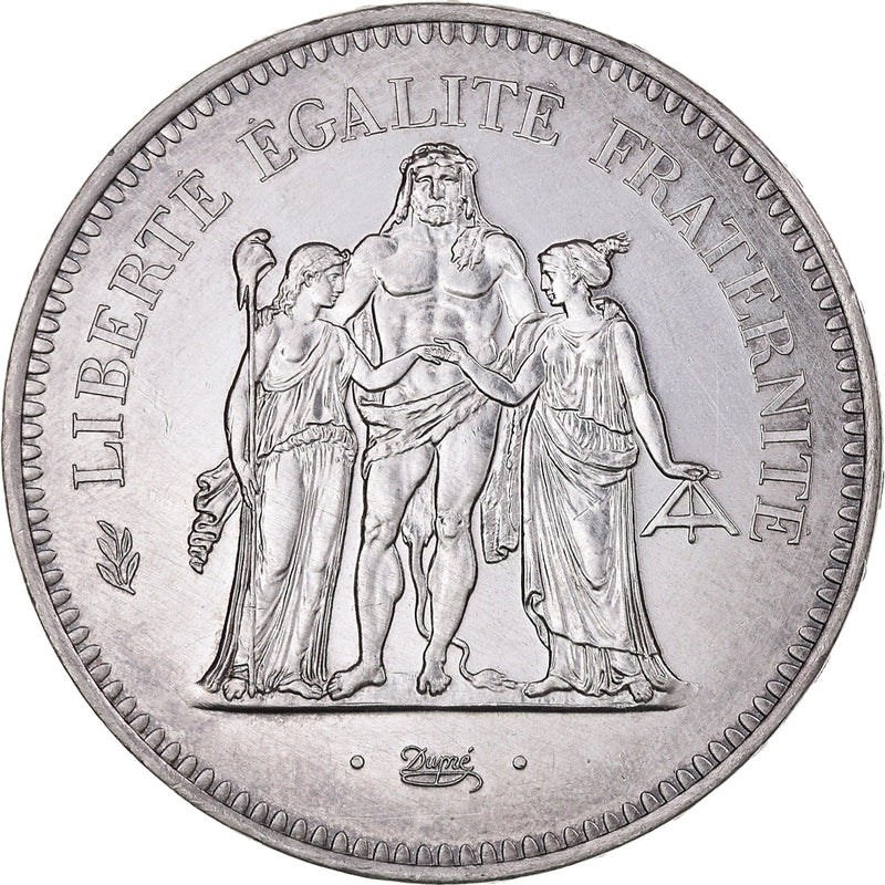 50 Francs Hercule 1977 Argent : Pièce Iconique Française SUP ...