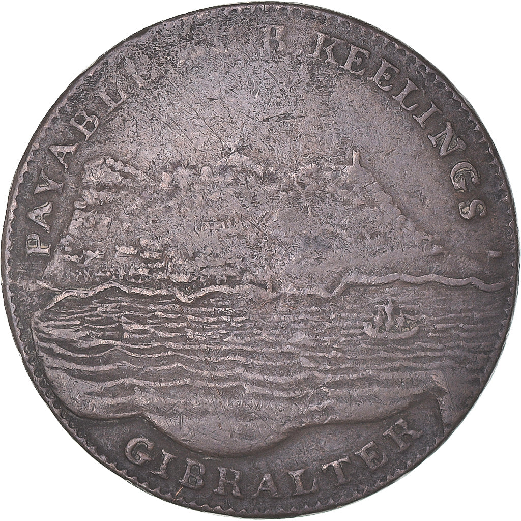 Gibraltar 2 Quarts Robert Keeling 1802 VF(30-35) Copper – Numiscorner.com
