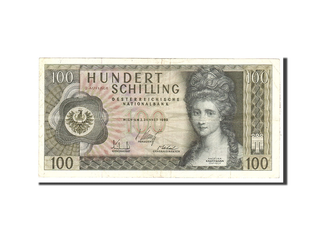 Banknote Austria 100 Schilling 1969 1969-01-02 KM:146a EF(40-45 ...