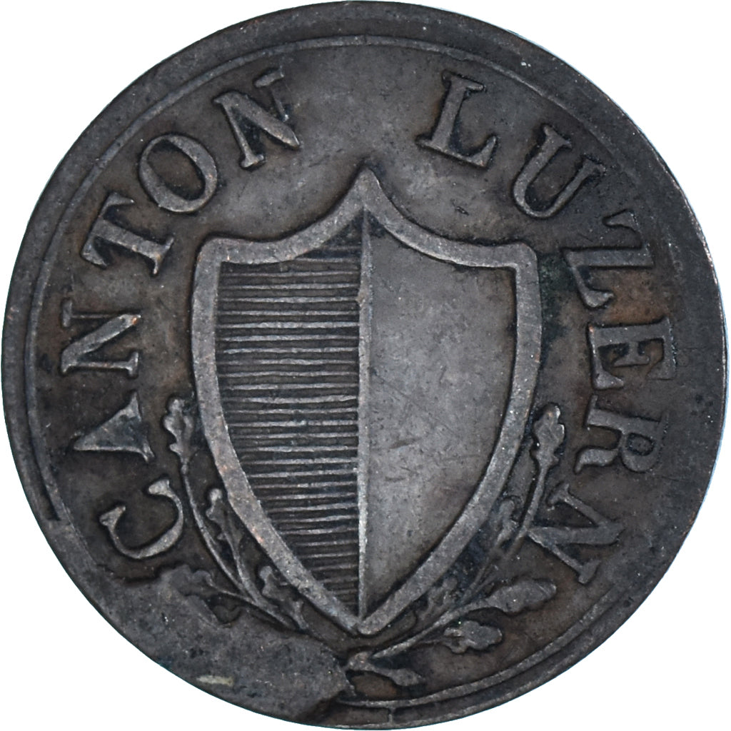 Coin SWISS CANTONS LUZERN Rappen 1839 EF(40-45) Copper KM:118 ...