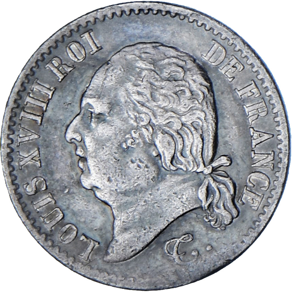 Coin France Louis XVIII Louis XVIII 1/4 Franc 1818 Paris AU(50-53 ...