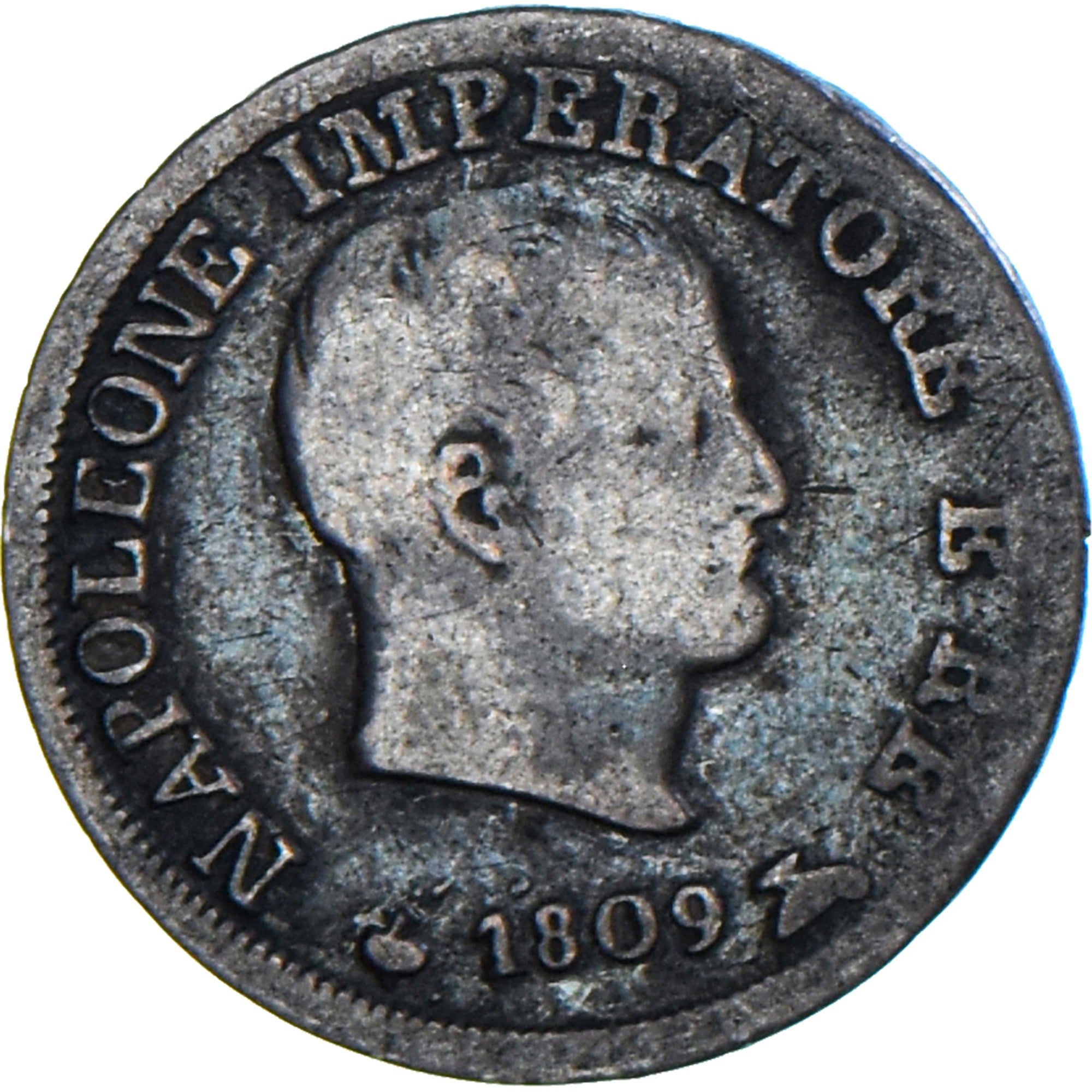 Coin ITALIAN STATES KINGDOM OF NAPOLEON Napoleon I 10 Soldi 1809 Milan ...