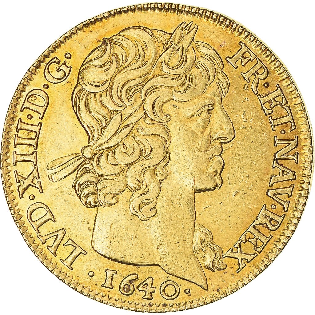 Coin France Louis XIII Double Louis d'or 1640 Paris AU(55-58) Gold ...