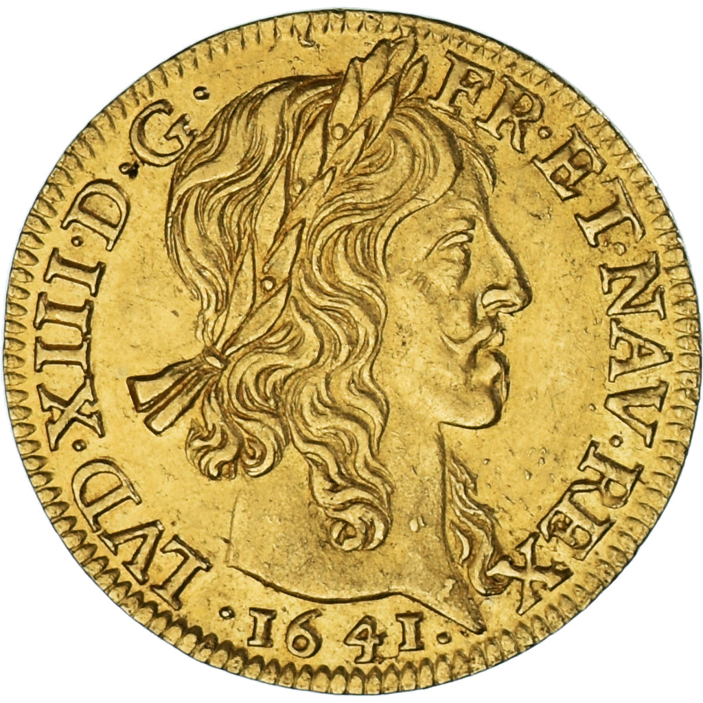 Coin France Louis XIII Louis d'Or 1641 Paris AU(55-58) Gold KM:104 ...