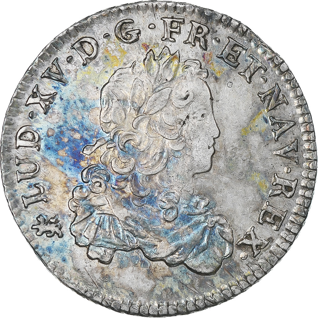 France Louis XV 1/3 écu de France 1722 Nantes MS(60-62) Silver KM:457. ...