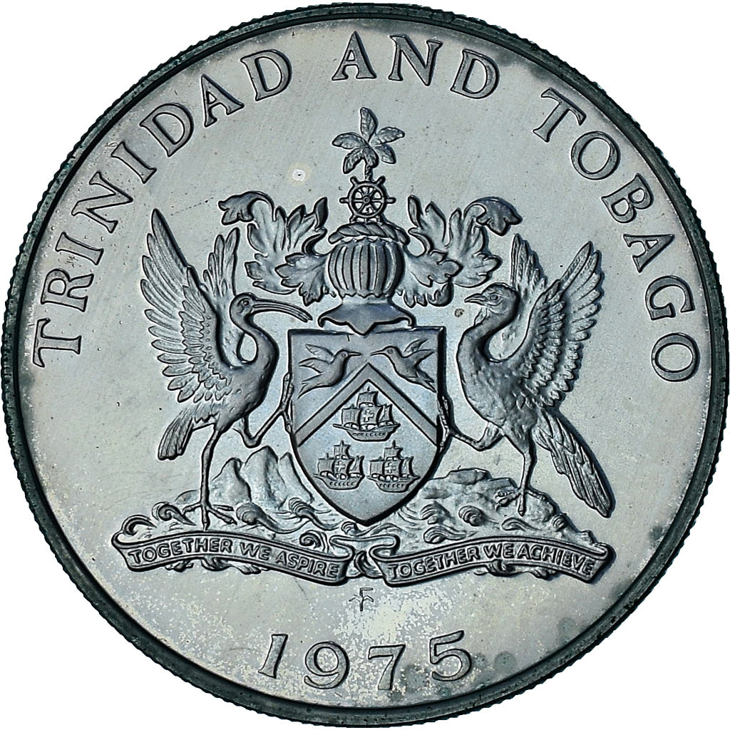 Trinidad and Tobago 50 Cents 1975 Proof MS(64) Copper-nickel KM:22 ...