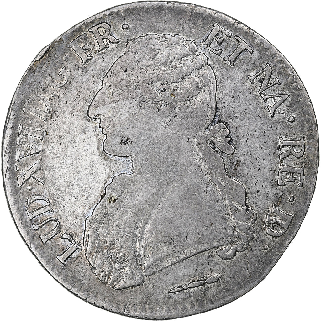 France Louis XVI Écu de Béarn aux branches d'olivier 1785 Pau Silver ...