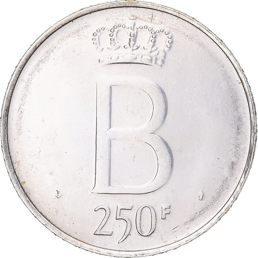 Moneda Bélgica 250 Francs 250 Frank 1976 Brussels SC+ Plata KM:157.2 ...