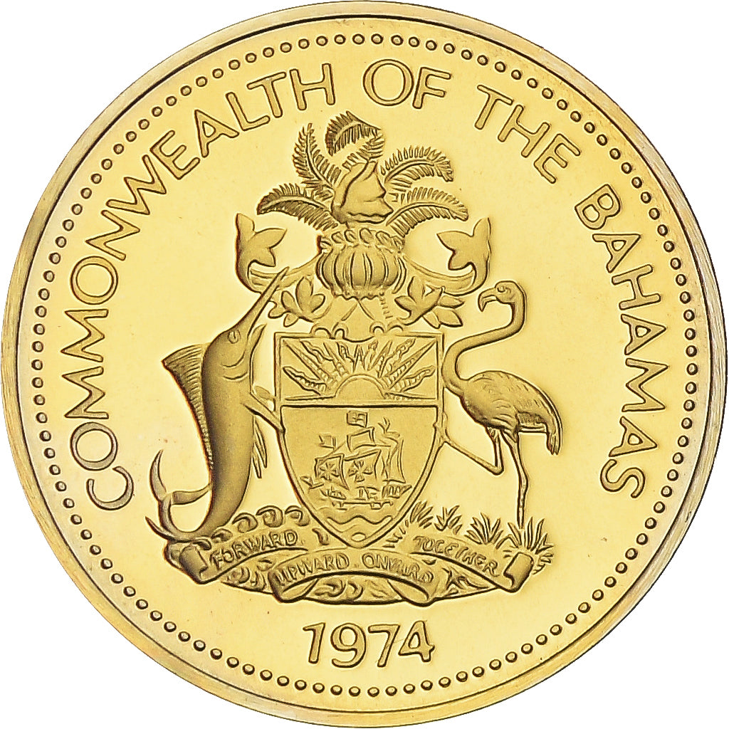 Monnaie Bahamas Elizabeth II Cent 1974 Franklin Mint U.S.A. BE SPL ...