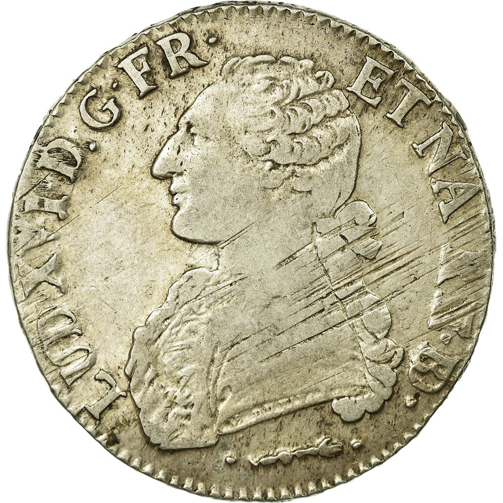 France Louis XVI Écu de Béarn aux branches d'olivier 1779 Pau Argent TB ...