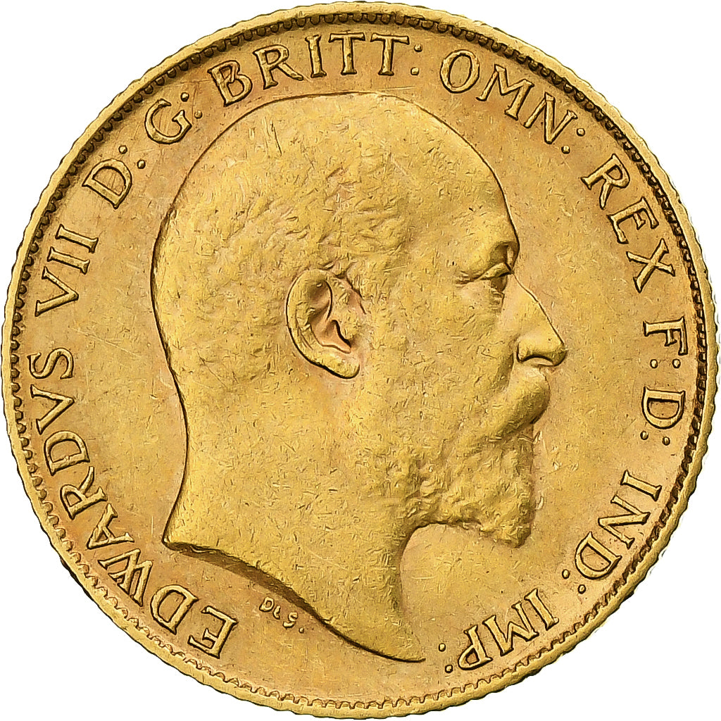 Great Britain Edward VII 1/2 Sovereign 1905 Gold MS(60-62) KM:804 ...