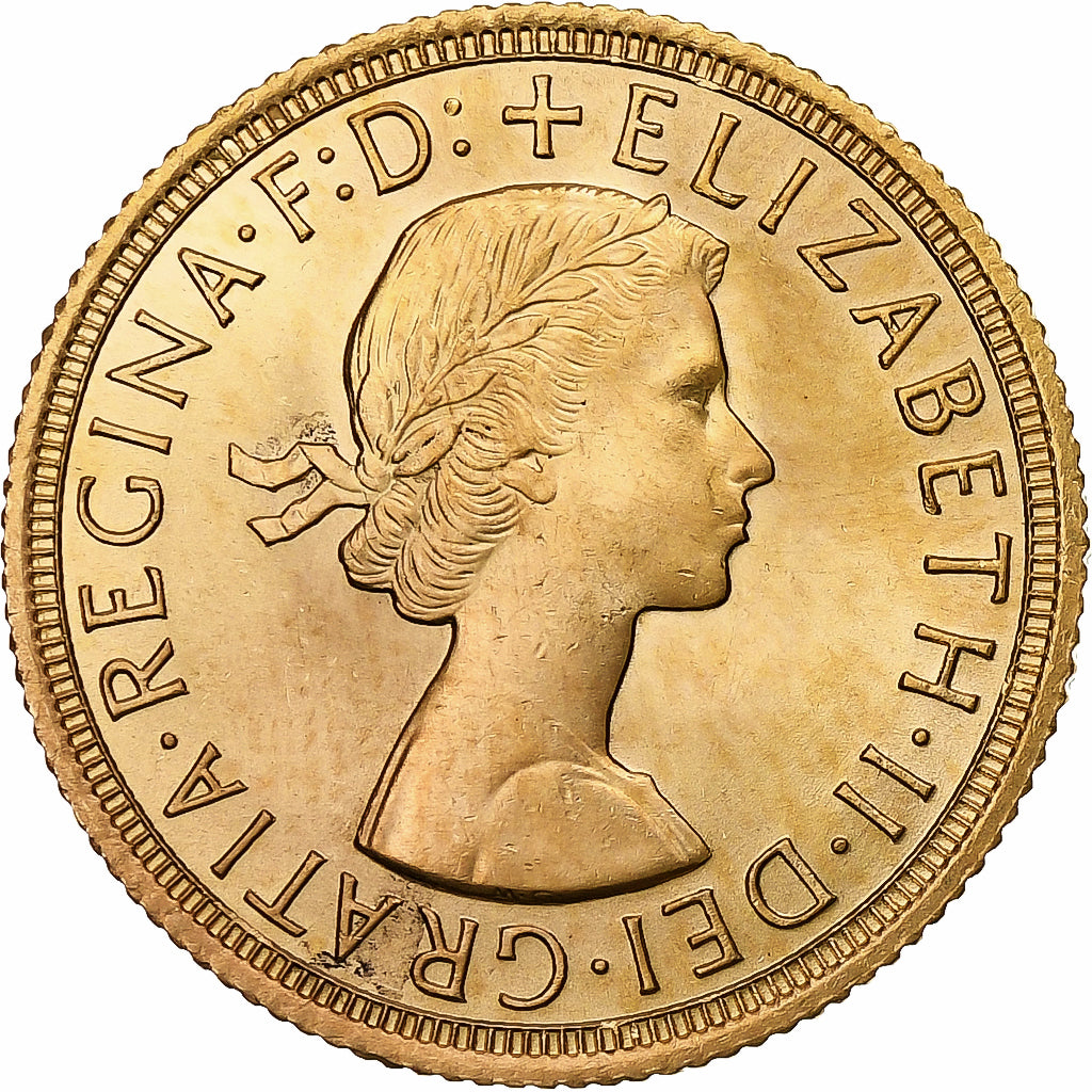 Great Britain Elizabeth II Sovereign 1963 Gold MS(63) KM:908 ...