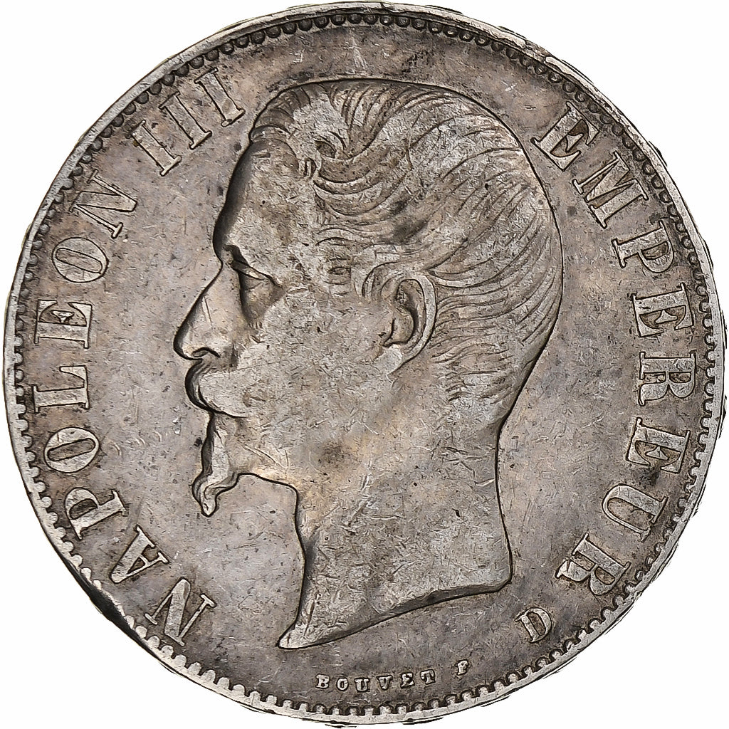 France Napoleon III 5 Francs 1856 Lyon Silver EF(40-45) Gadoury:734 ...