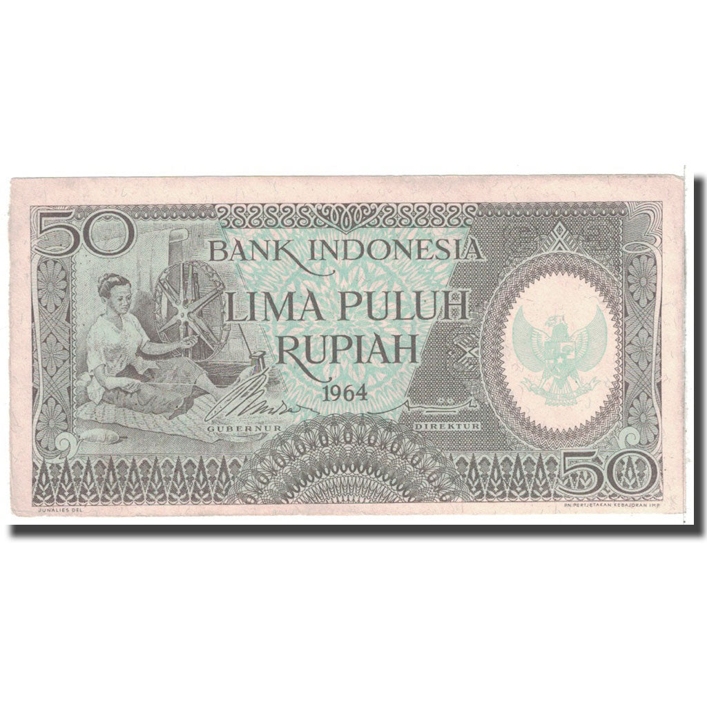 Banknote Indonesia 50 Rupiah 1964 KM:96 EF(40-45) – Numiscorner.com
