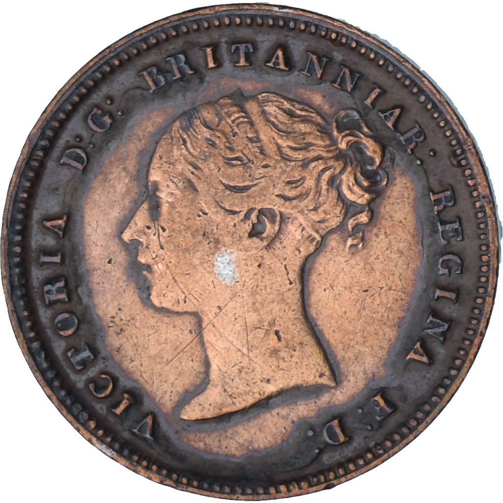 Coin Great Britain Victoria 1/2 Farthing 1844 AU(50-53) Copper KM:738 ...