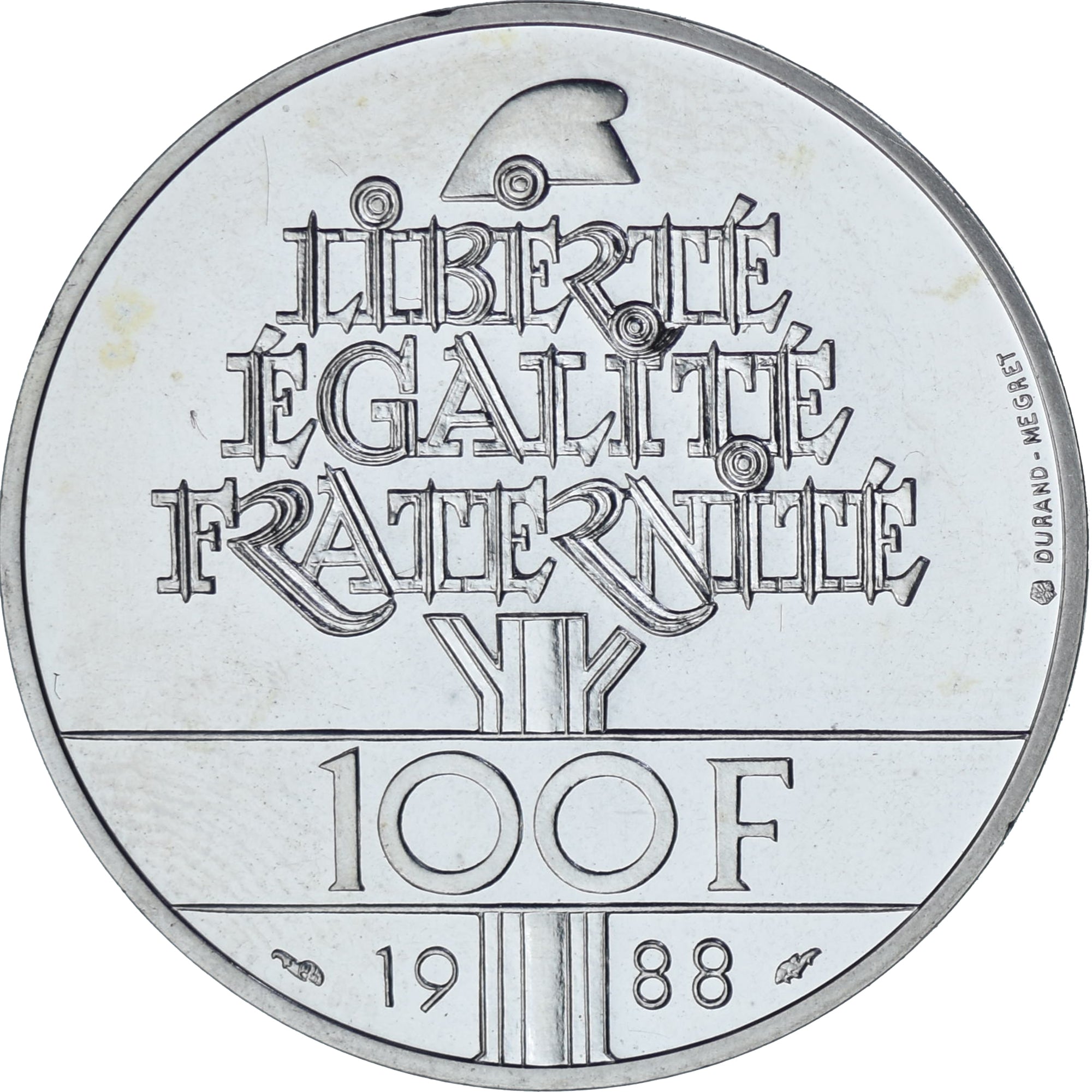 France 100 Francs 1988 Paris MS(64) Silver KM:966a Gadoury:903 ...
