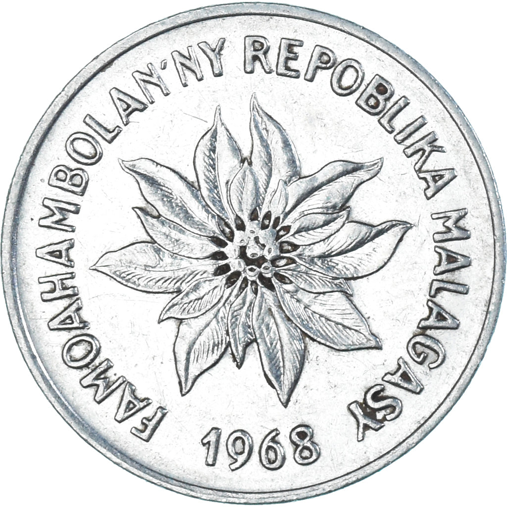Monnaie Madagascar 5 Francs Ariary 1968 – Numiscorner.com