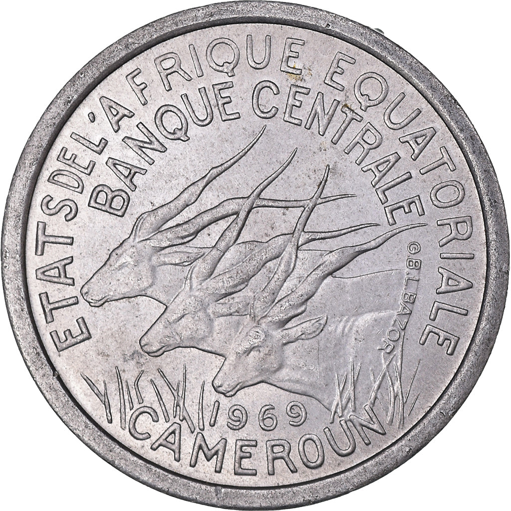 Coin EQUATORIAL AFRICAN STATES Franc 1969 – Numiscorner.com