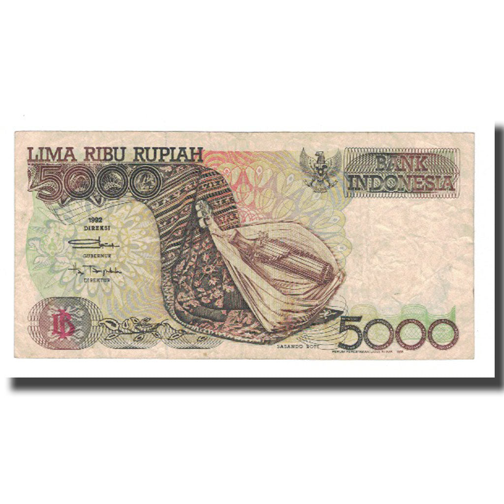 Banknote Indonesia 5000 Rupiah 1992 KM:130a VF(20-25) – Numiscorner.com
