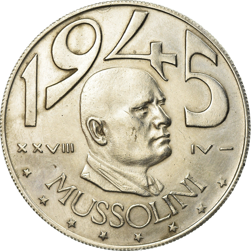 Italy Medal Mussolini Politics Society War 1945 MS(60-62) Nickel ...