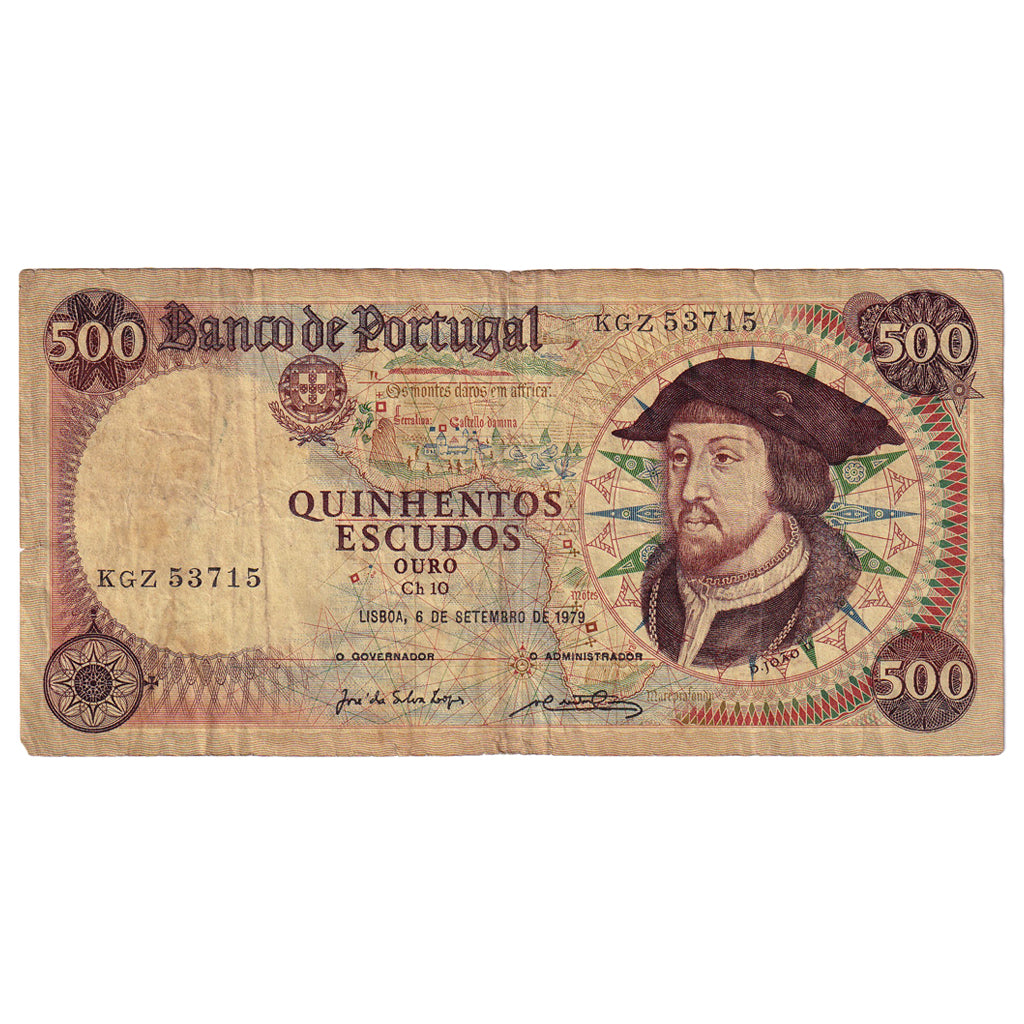 Banknot Portugal 500 Escudos 1979 1979-09-06 KM:170b F(12-15 ...