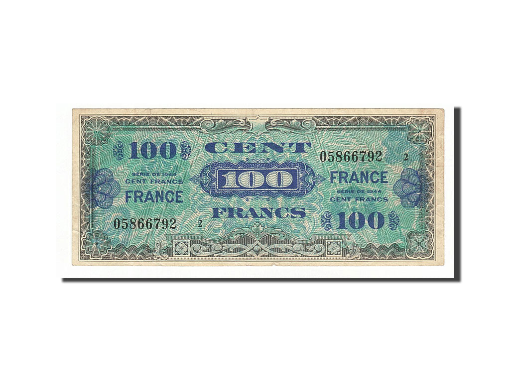 Banknote France 100 Francs 1945 Verso France 1945 1945-06-04 EF(40-45 ...