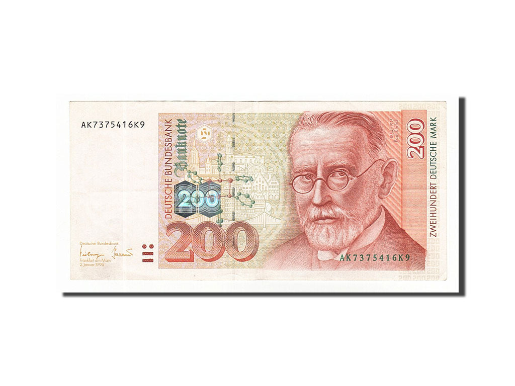 Banknote GERMANY - FEDERAL REPUBLIC 200 Deutsche Mark 1996 1996-01-02 ...