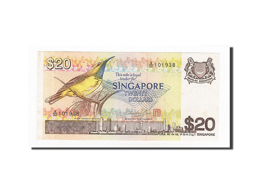 Banknote Singapore 20 Dollars 1976-1980 Undated (1979) KM:12 AU(55-58 ...