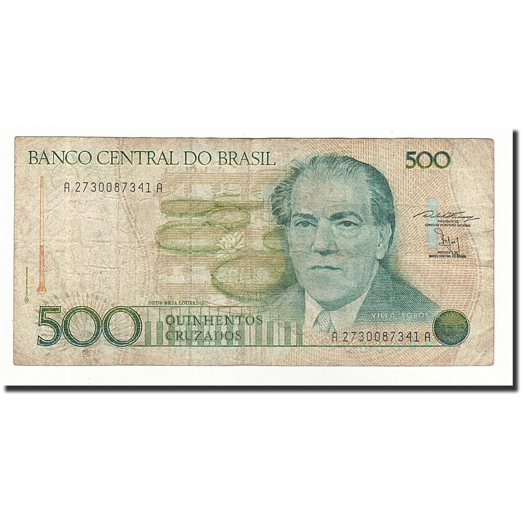 Banknote Brazil 500 Cruzados 1987 KM:212b VG(8-10) – Numiscorner.com