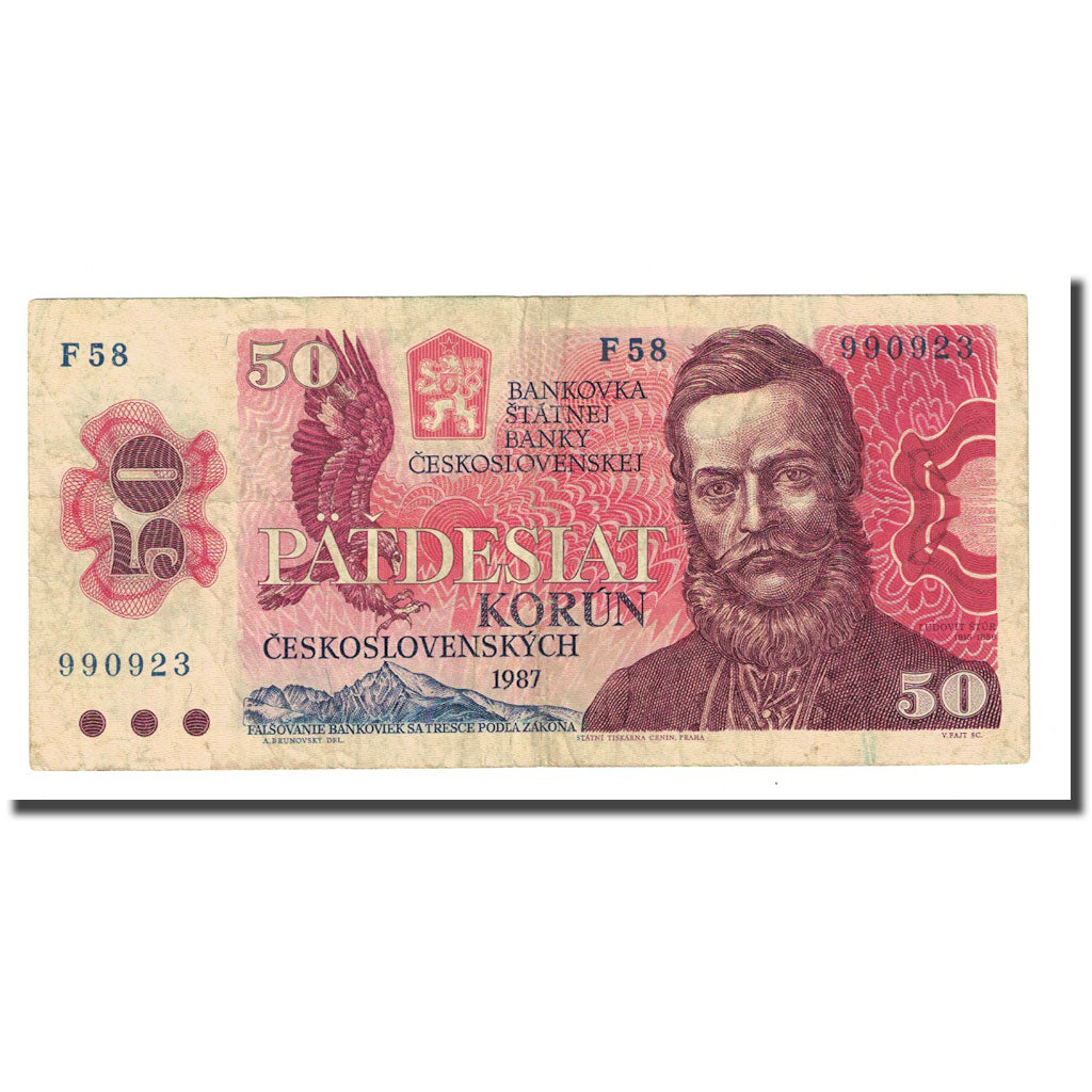 Banknote Czechoslovakia 50 Korun 1987 KM:96a EF(40-45) – Numiscorner.com