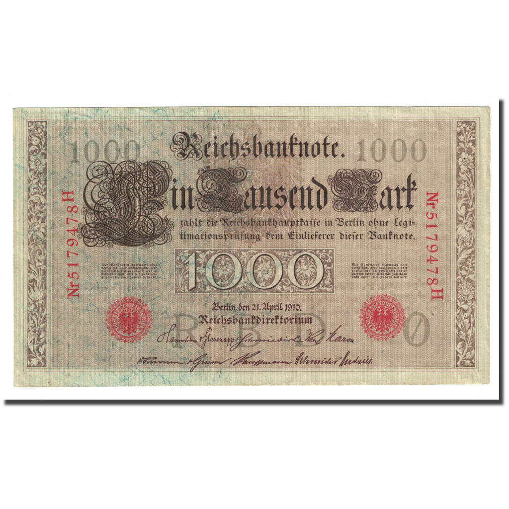 Banknote Germany 1000 Mark 1910-04-21 KM:44b EF(40-45) – Numiscorner.com