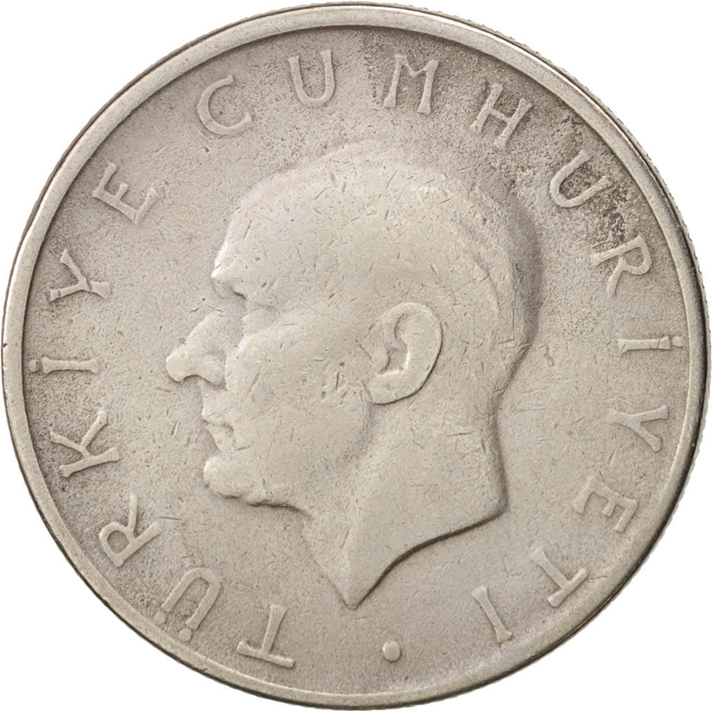 Coin Turkey Lira 1957 EF(40-45) Copper-nickel KM:889 – Numiscorner.com