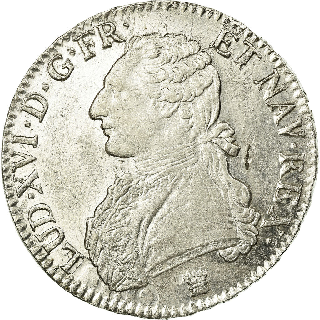 France Louis XVI Ecu aux branches d'olivier 1790 Limoges Silver EF(40 ...