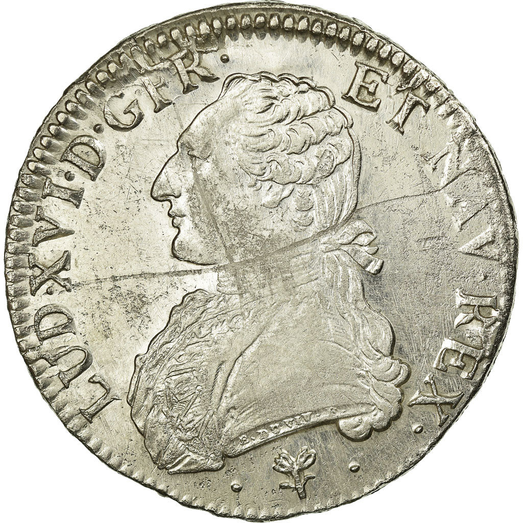 Monnaie France Louis XVI Écu aux branches d'olivier Ecu 1786 Bayonne ...