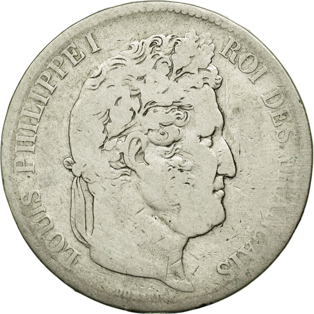 Coin France Louis-Philippe 5 Francs 1835 Paris F(12-15) Silver KM:749.1 ...