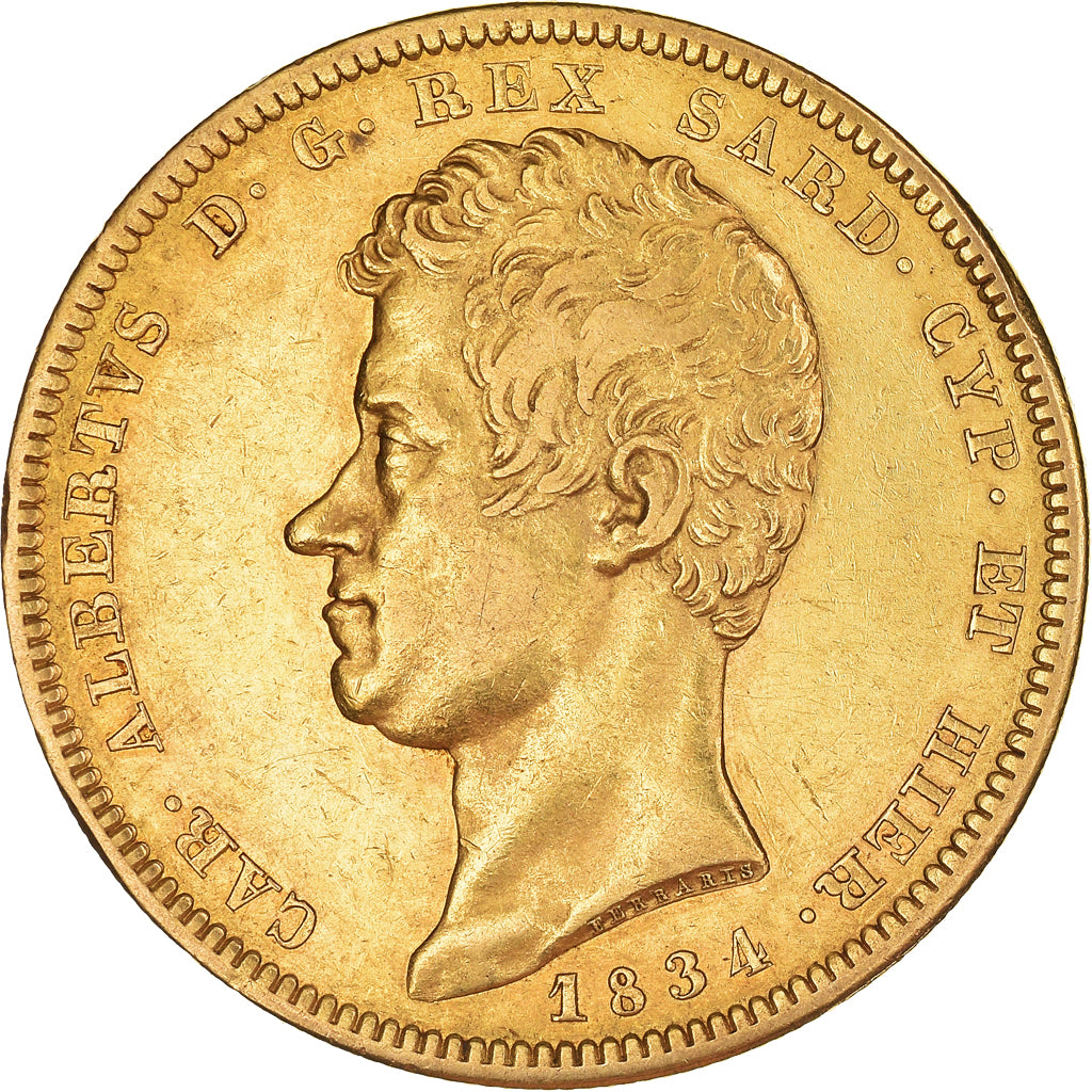 Coin ITALIAN STATES SARDINIA Carlo Alberto 100 Lire 1834 Torino ...