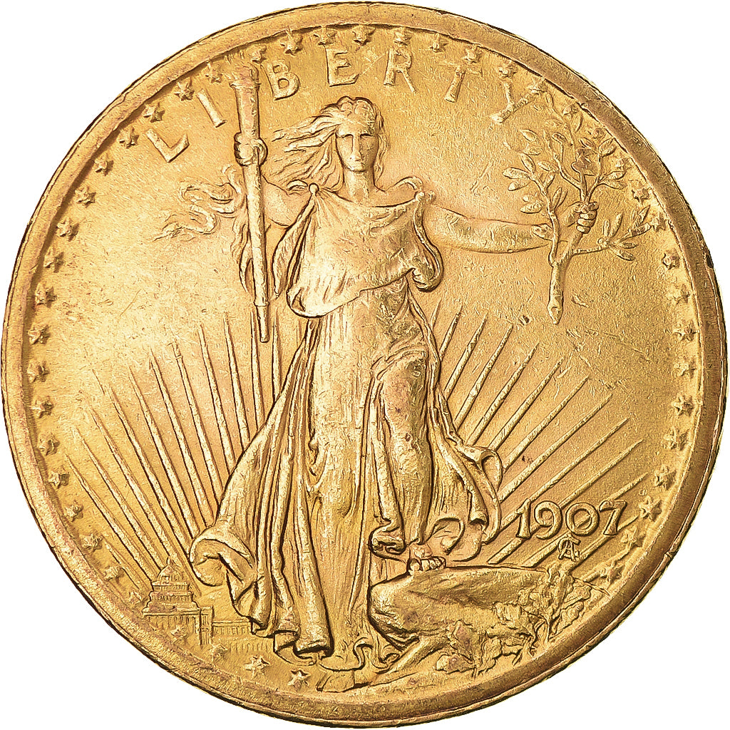 Coin United States Saint-Gaudens $20 Double Eagle 1907 Philadelphia ...