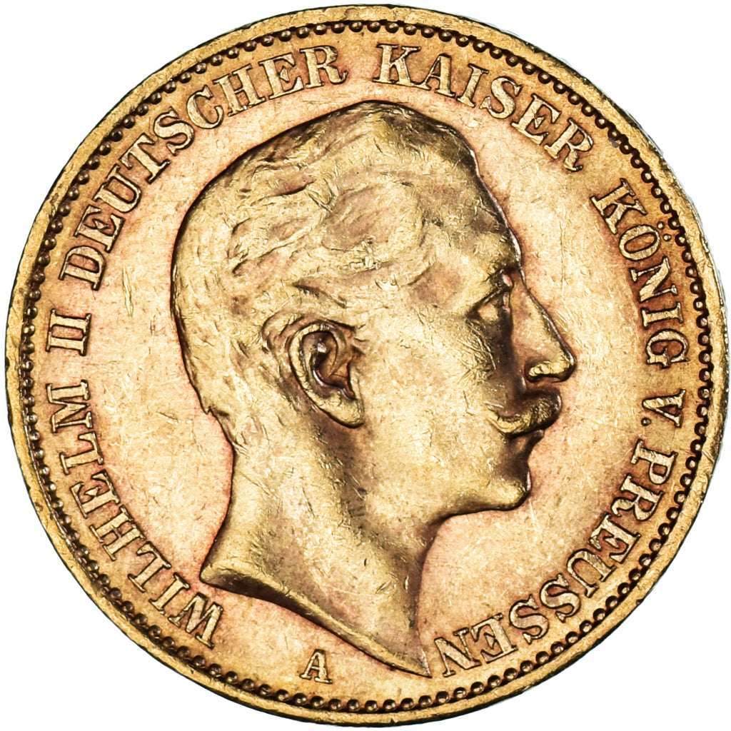 Coin German States PRUSSIA Wilhelm II 20 Mark 1913 Berlin AU(55-58 ...