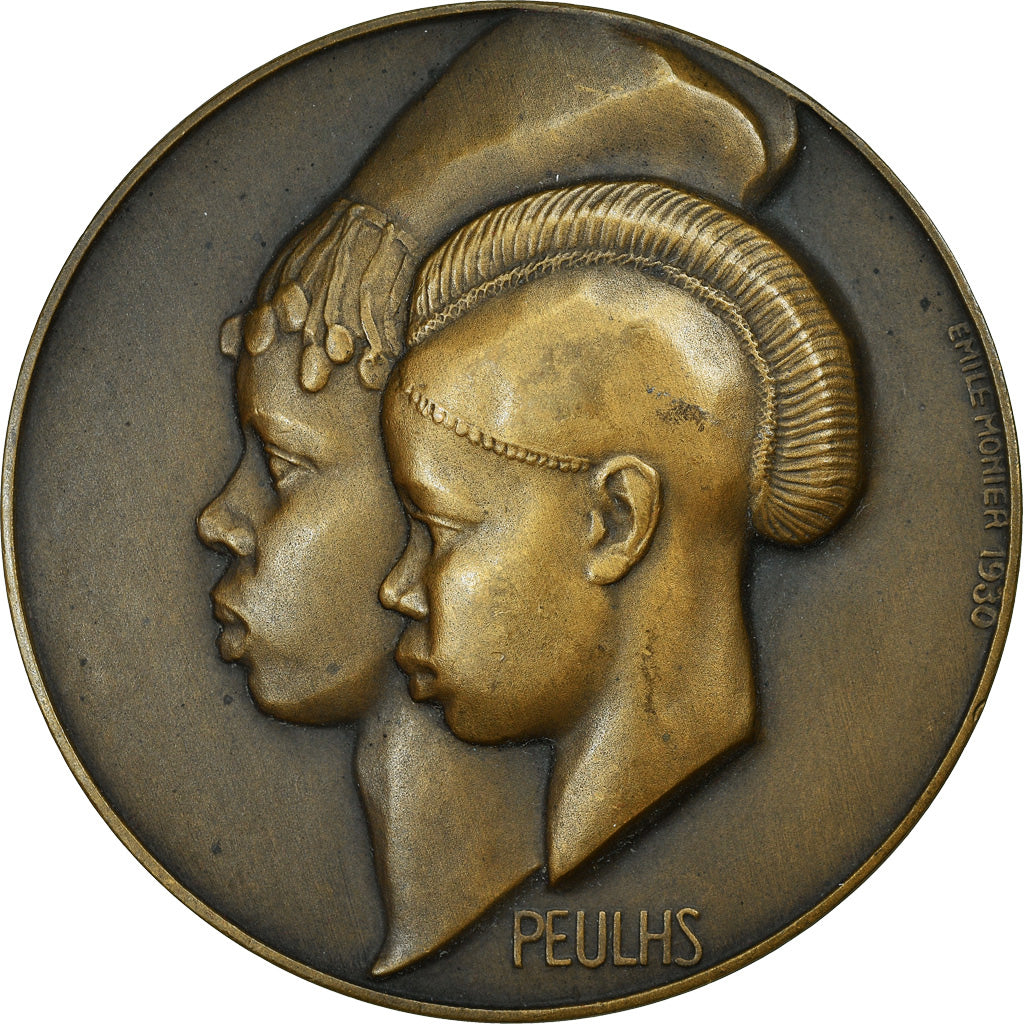 France Medal Colonies Guinée Peulhs 1930 Monier MS(63) Bronze ...