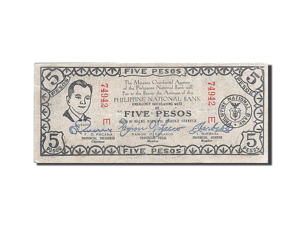 Banknote Philippines 5 Pesos 1942 1942 KM:S325 AU(55-58) – Numiscorner.com